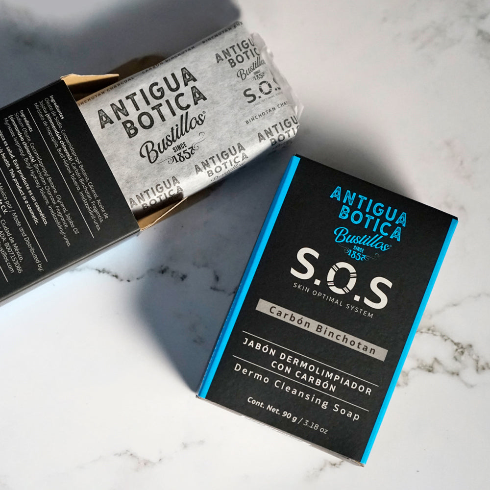 S.O.S SKIN OPTIMAL SYSTEM-Una línea única con auténtico carbón japonés ...
